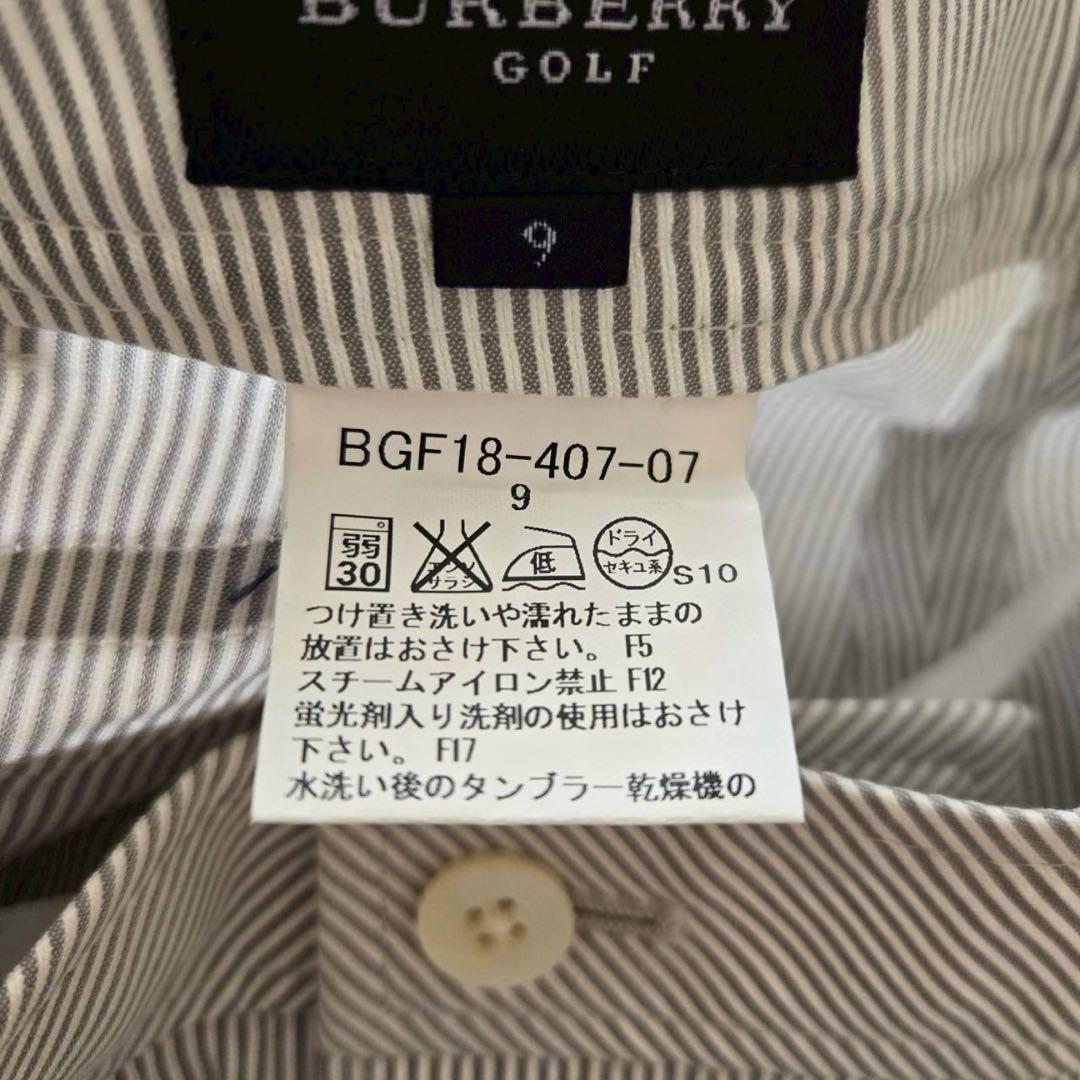 【BURBERRY GOLFバーバリーゴルフ】 ストライプパンツ9号 日本製
