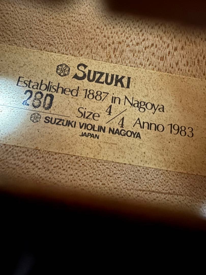 Suzuki スズキ 280 4/4 1983 バイオリン 弓付き