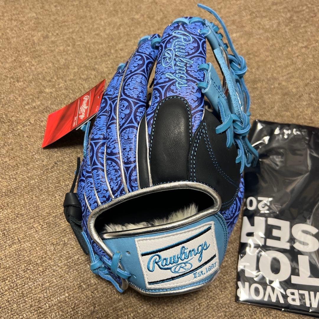新品　Rawlings 軟式グローブ ネイビーサックス　内野手用　大人　右投げ