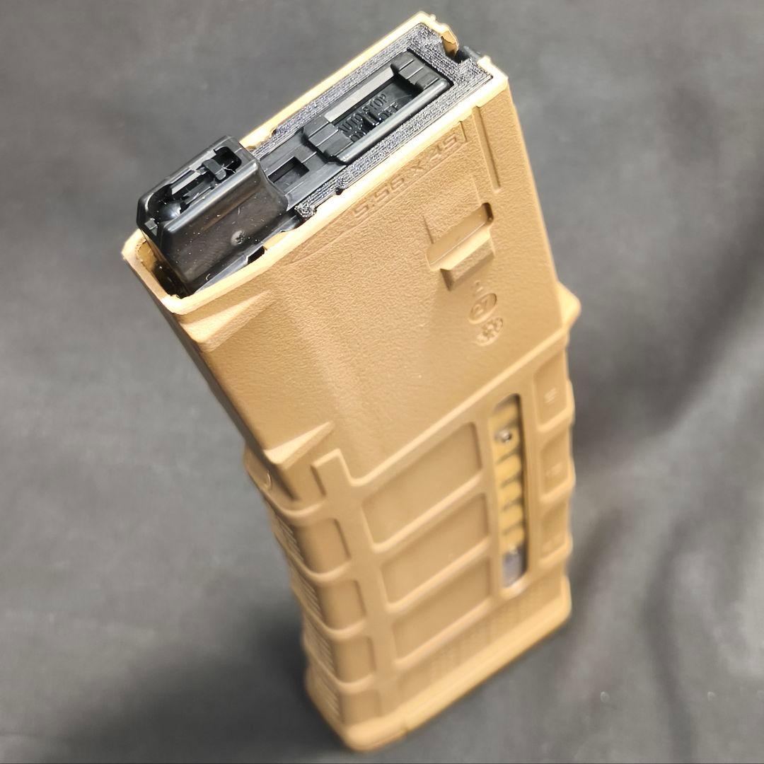 【ブルーガジェット】マルイ　エボルト用　PMAG実物加工マガジン　FDE　窓有り