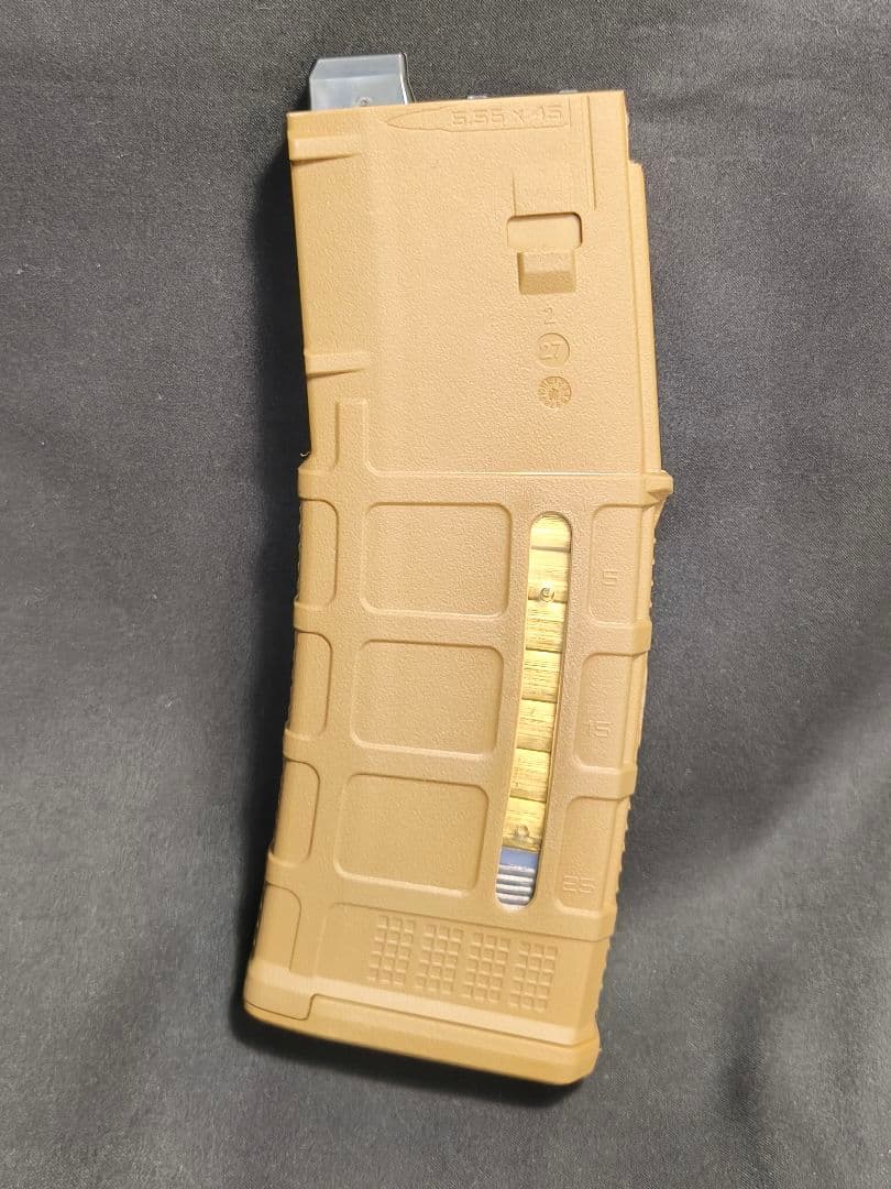 【ブルーガジェット】マルイ　エボルト用　PMAG実物加工マガジン　FDE　窓有り