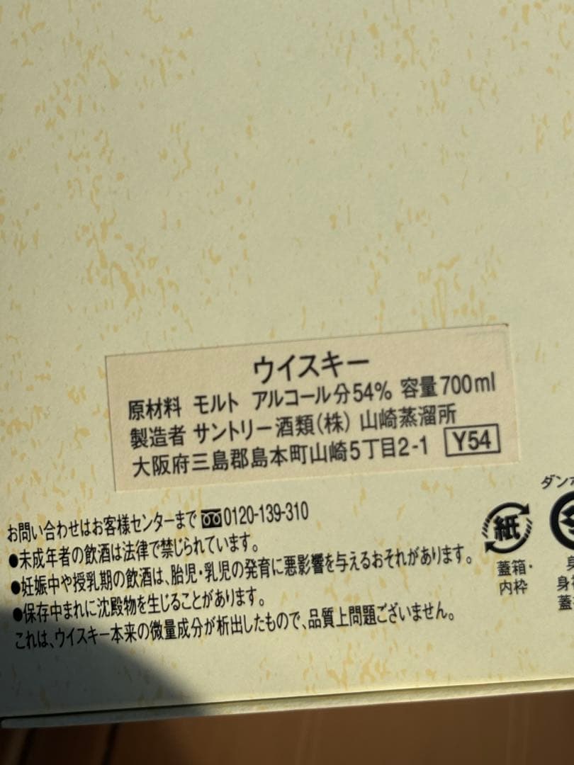 サントリー　1996オーナーズカスク　空ボトル