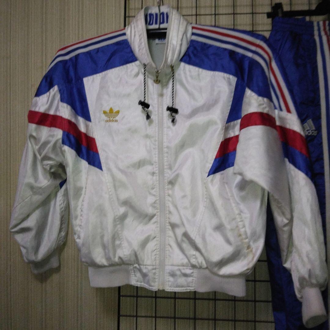 80～90年代Vintage-adidas ウォーマースーツ上下セット:3L