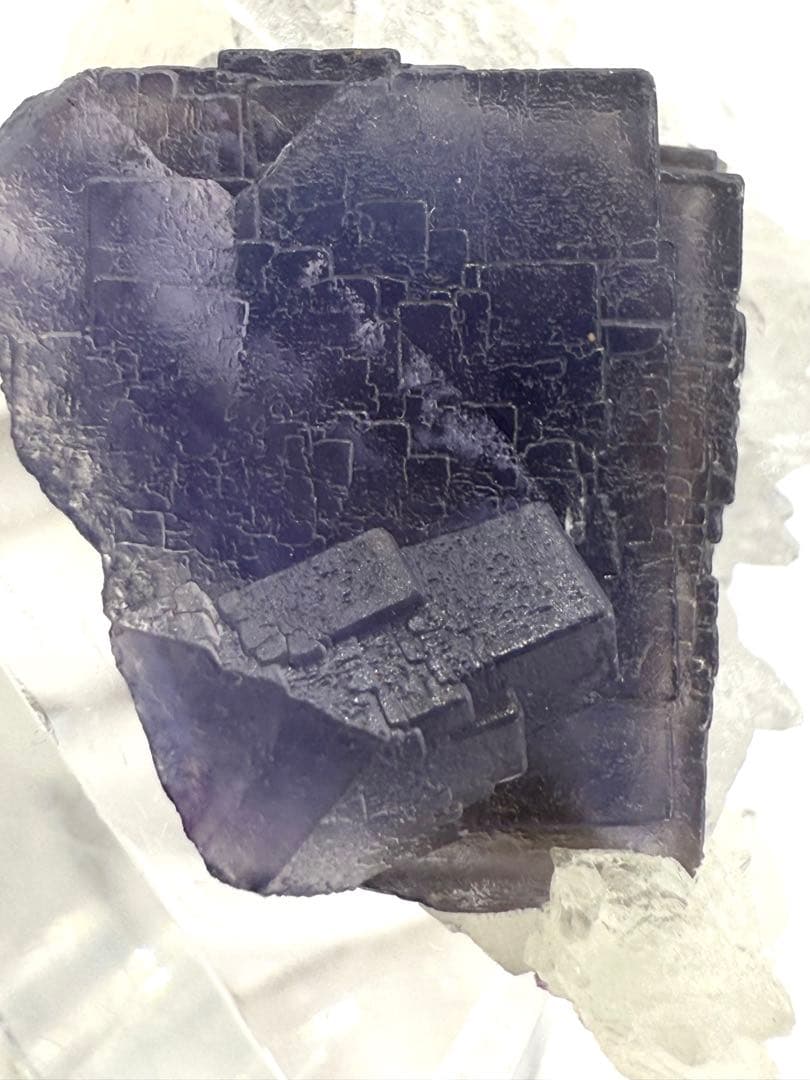 フローライト　犬牙カルサイト　共生　蛍石　原石　鉱物　標本　天然石