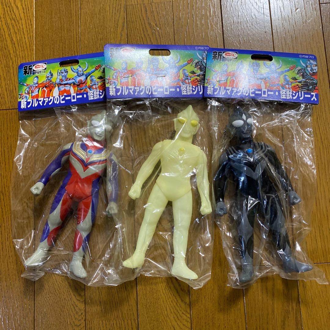 ウルトラマンティガ　ブルマァク復刻ソフビ3種（B-CLUB）