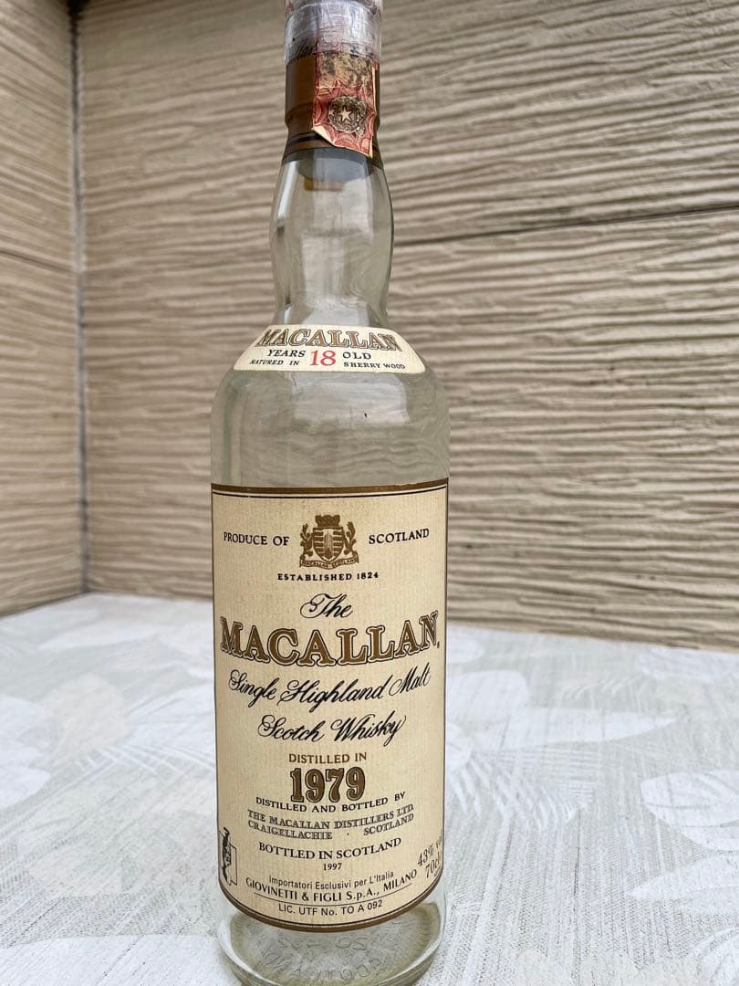 The Macallan 18 1979 スコッチウイスキー 750ml 空瓶