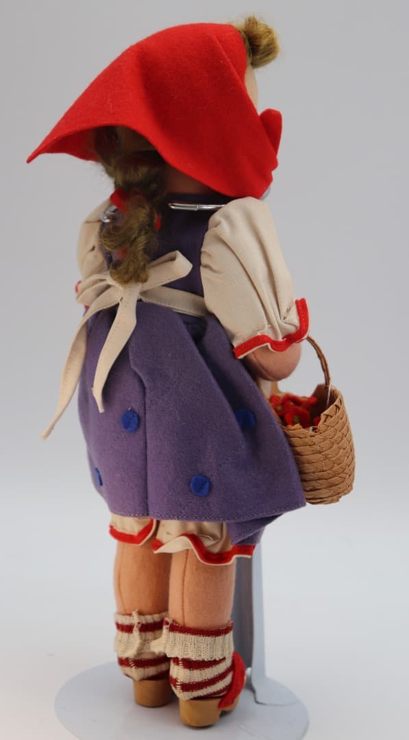 LENCI DOLL アンティークのレンチ・ドール 赤い頭巾の人形 31cm