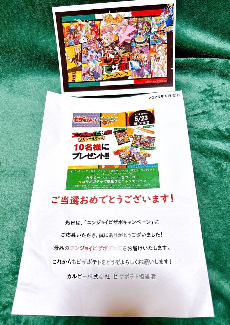 【限定10セット懸賞当選品】モンスト × ピザポテト オリジナルグッズセット