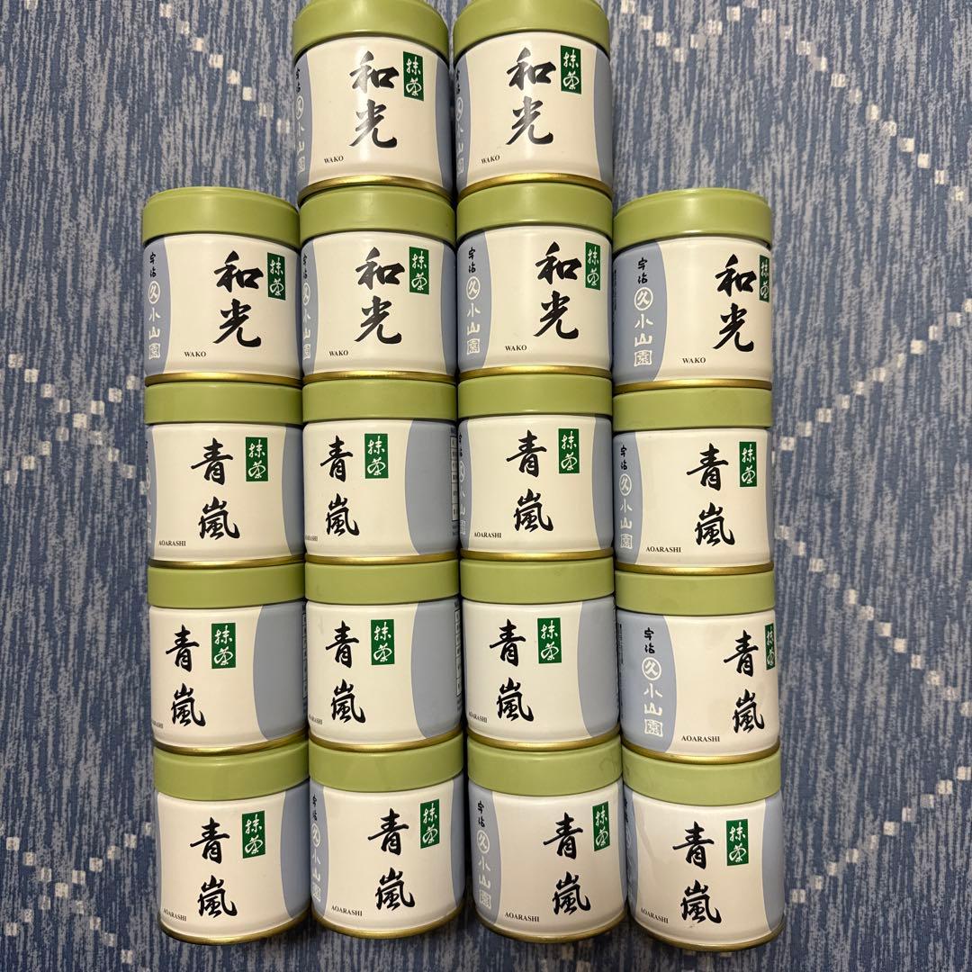 丸久小山園 抹茶 12 青嵐 40g缶 , 6 和光 40g缶