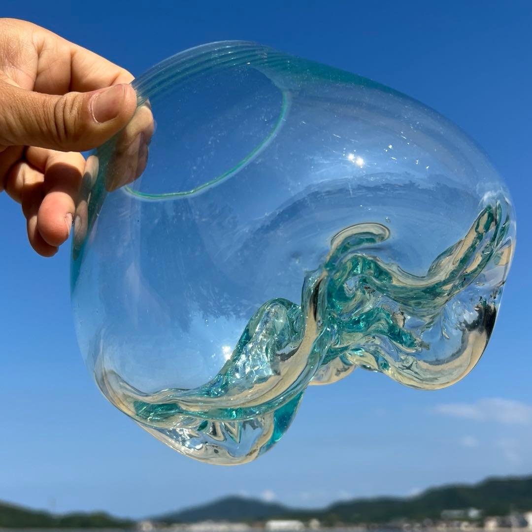 流木ガラス オブジェ中R 花瓶 金魚鉢 ガーデニング テラリウム 観賞魚 容器