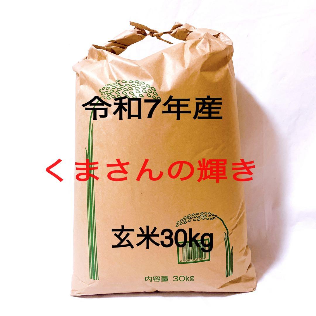 令和７年度産　熊本県産　くまさんの輝き　30kg 玄米　お米　農家直送
