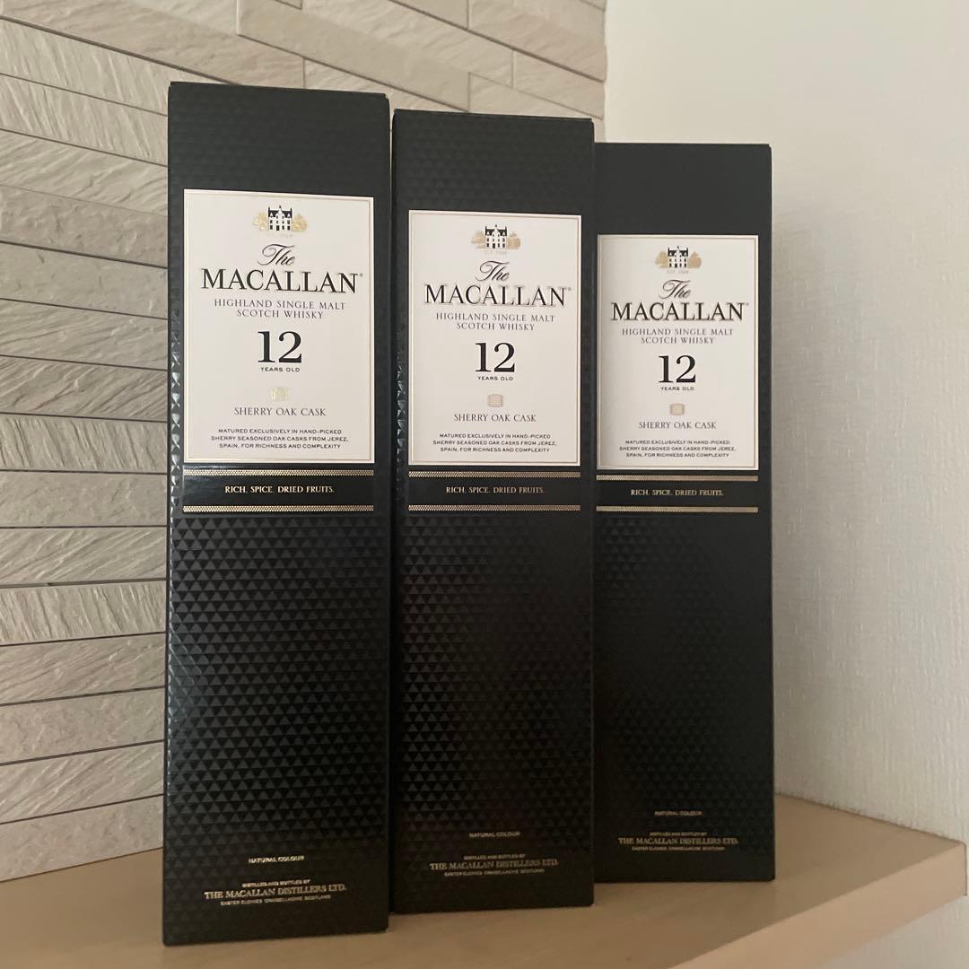 ザ　マッカラン　シェリーオーク　カスク　12年The Macallan ３本