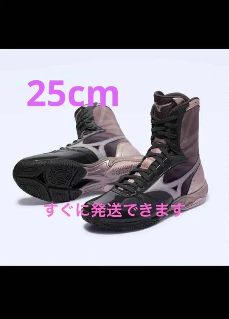 MIZUNO ボクシングシューズ ウエーブモンスターblack 25