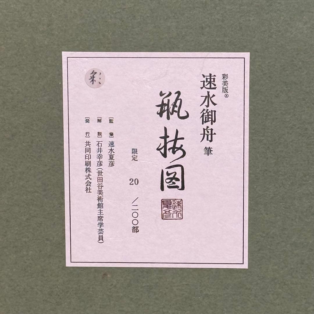 H110KZ16c 速水御舟 瓶梅図 へいばいず 20/200 額装
