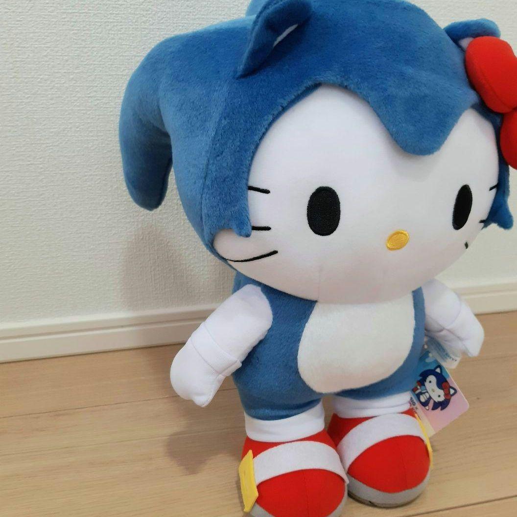 Sonic×HELLO KITTYコラボ特大ぬいぐるみ《非売品》ソニック×キティ