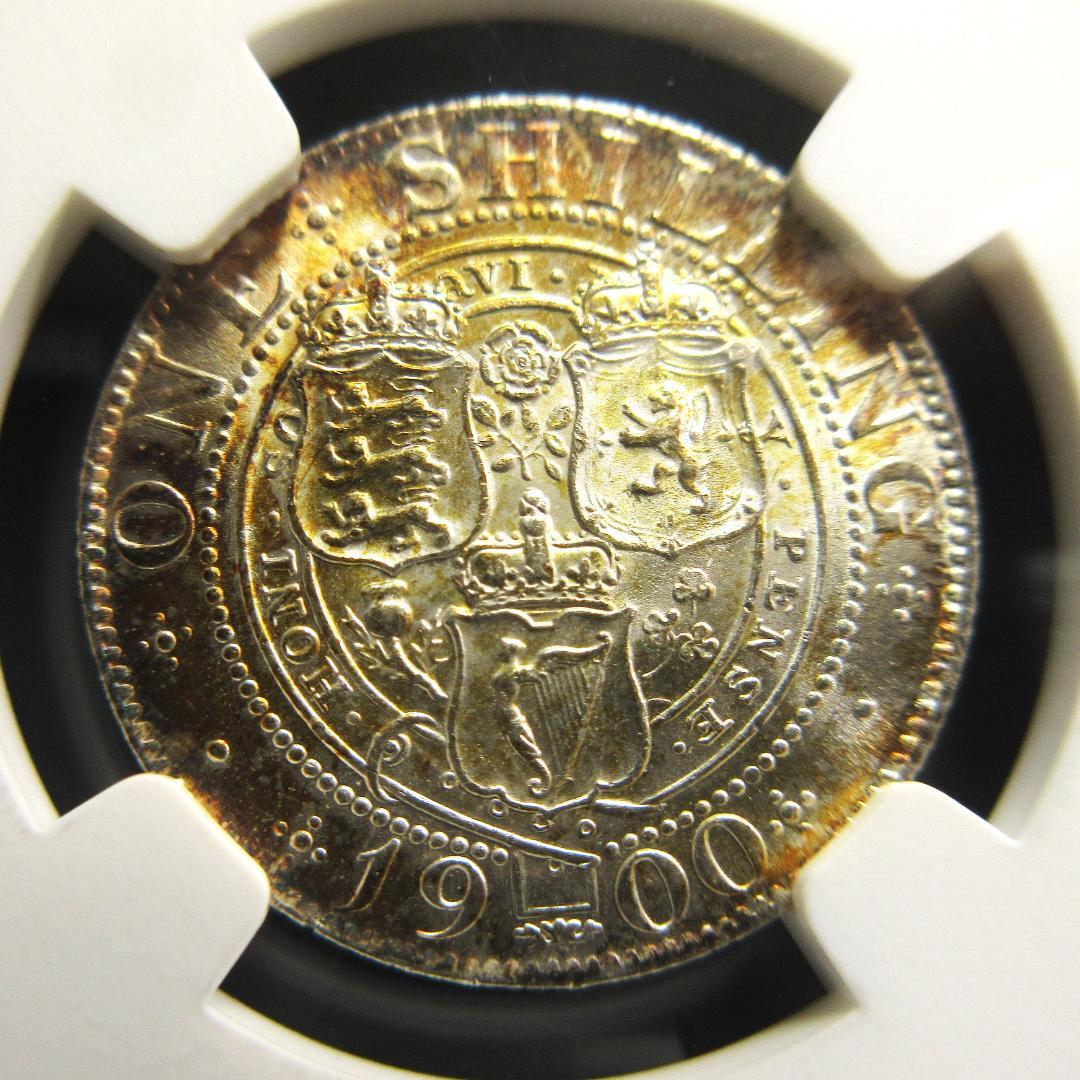 1900 イギリス シリング 銀貨 ヴィクトリア NGC アンティーク 