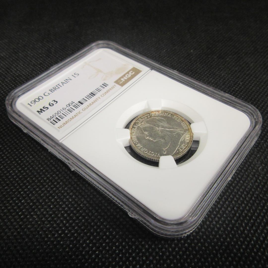 1900 イギリス シリング 銀貨 ヴィクトリア NGC アンティーク 