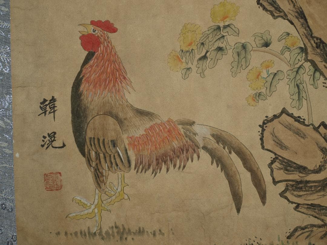 中国古美術 唐時代の人物図　肉筆絵　激安骨董品 BD312A13-2