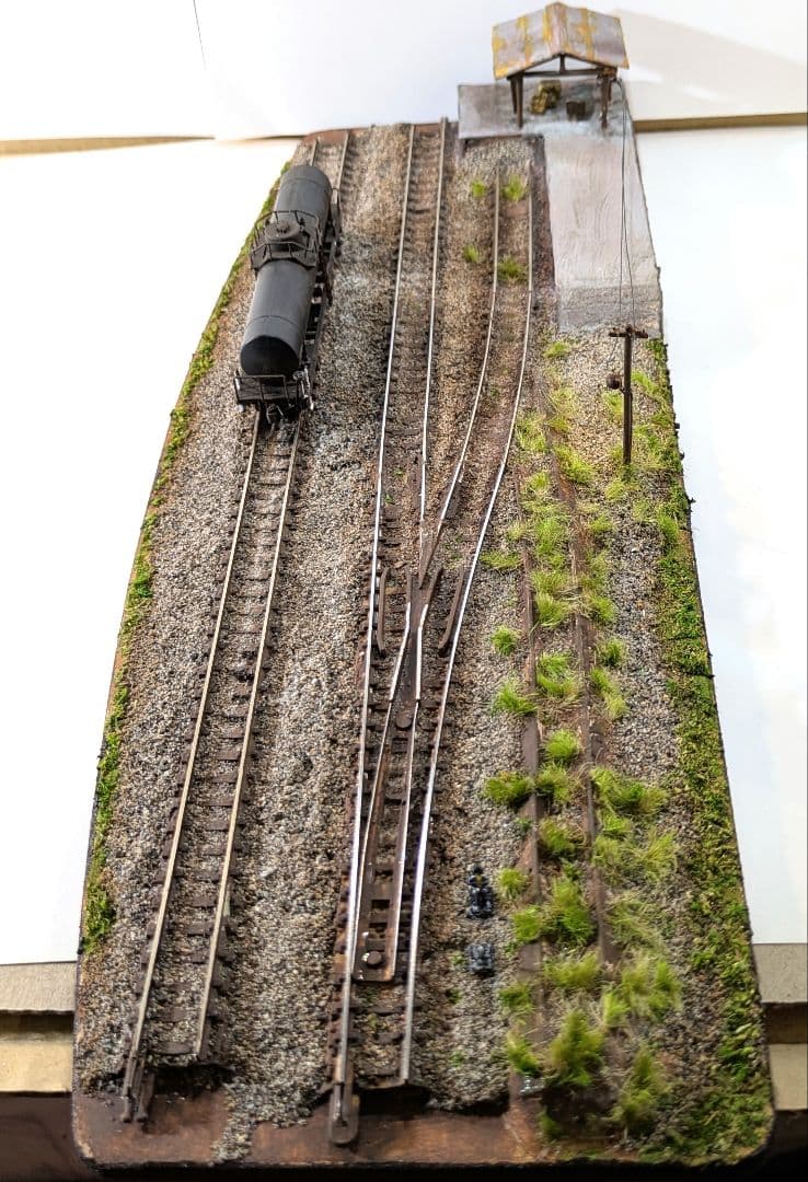 食*ン様 Ｎゲージ・ジオラマ展示台【昭和の貨車留置線】※タンク貨車付き！
