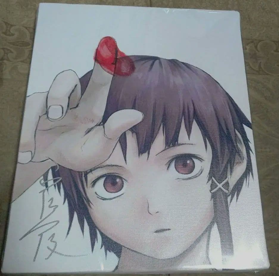 serial experiments lain 直筆サイン入り キャンバスアート