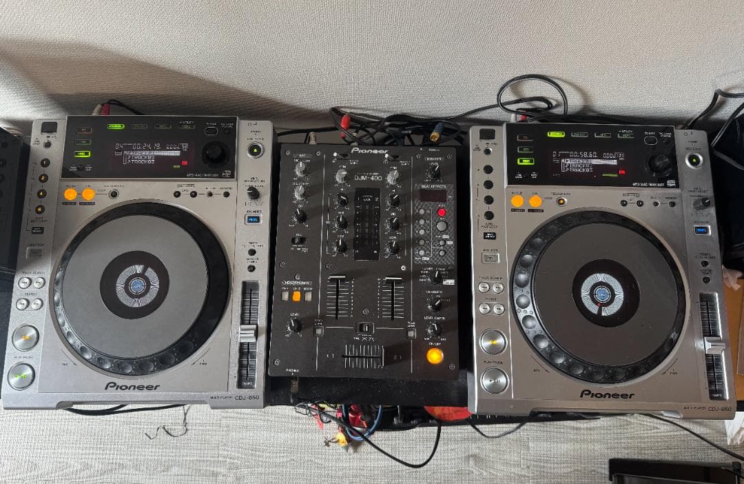 Pioneer DJM400箱ありCDJ850二台箱あり+EFX-500 おまけ