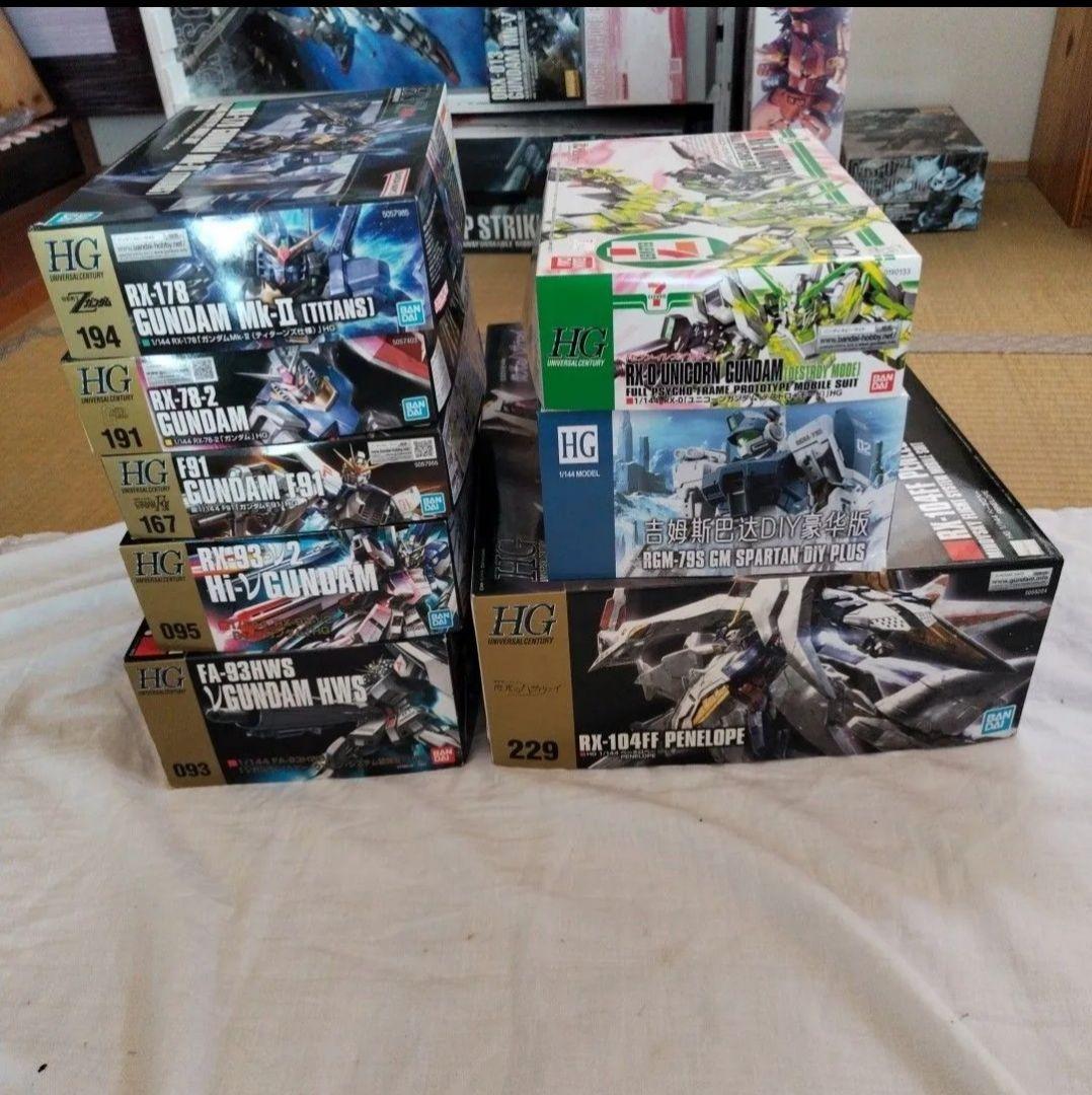 未組立HGガンプラ8体セット