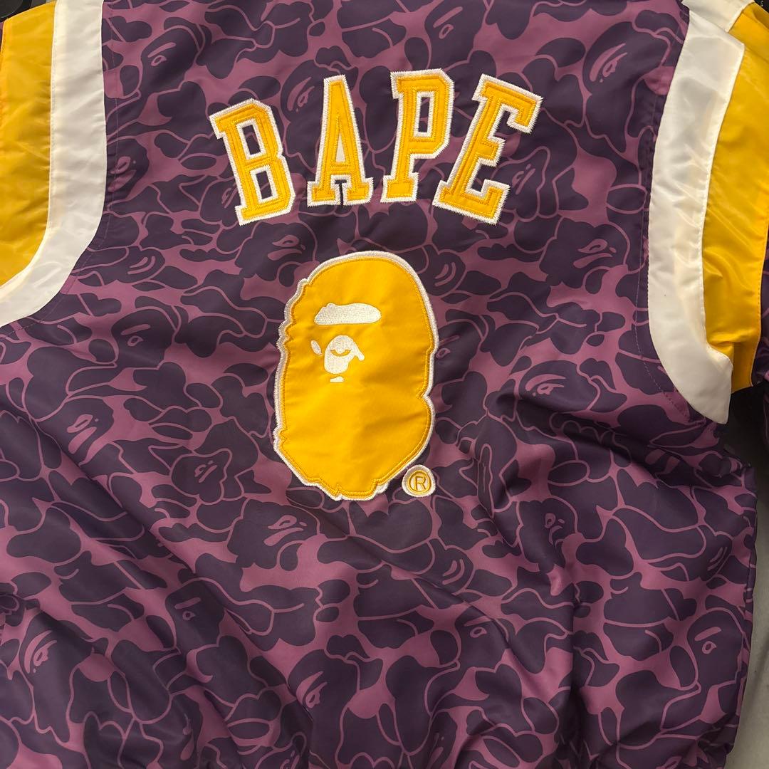 Mitchell & Ness bape Lakers ジャケット