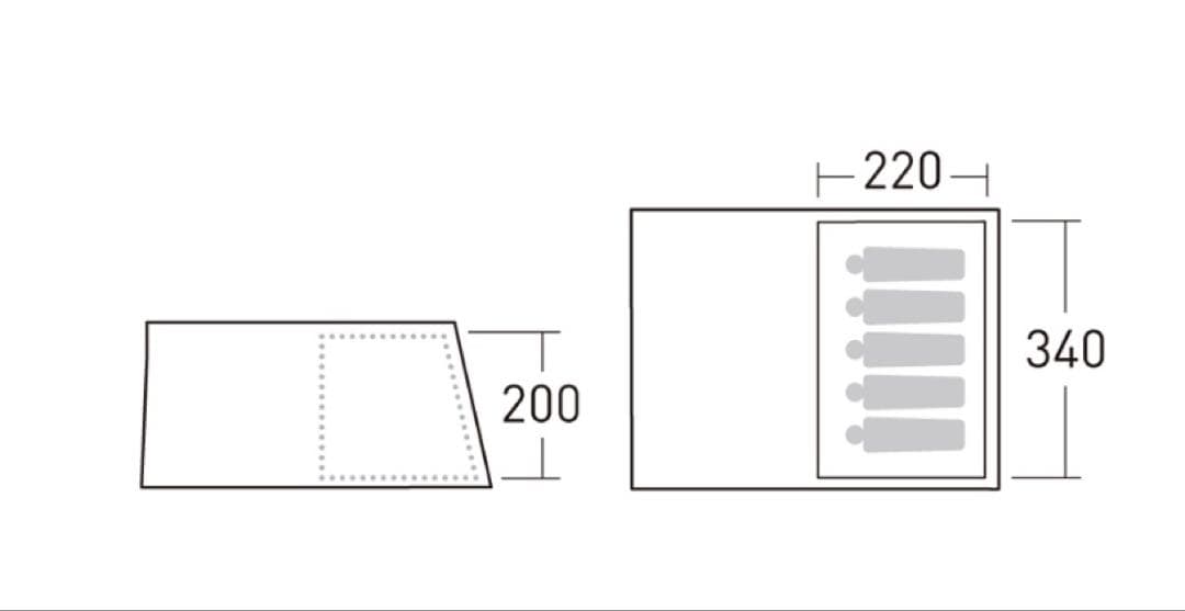 ★2/3まで値下げ★ogawa ロッジシェルターインナーII 5人用　窓付タイプ