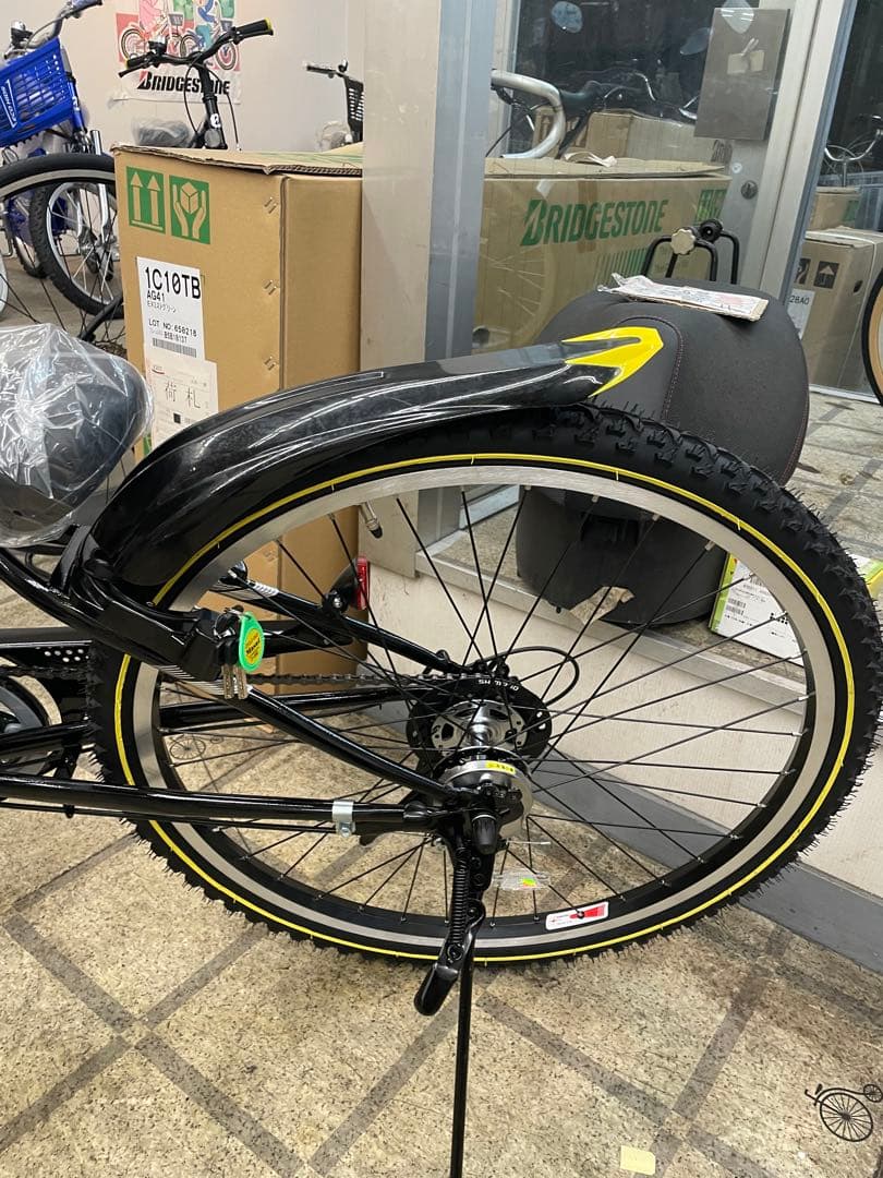 新品　未使用　ブリヂストン 子供用自転車 ブラック バスケット付き　26インチ
