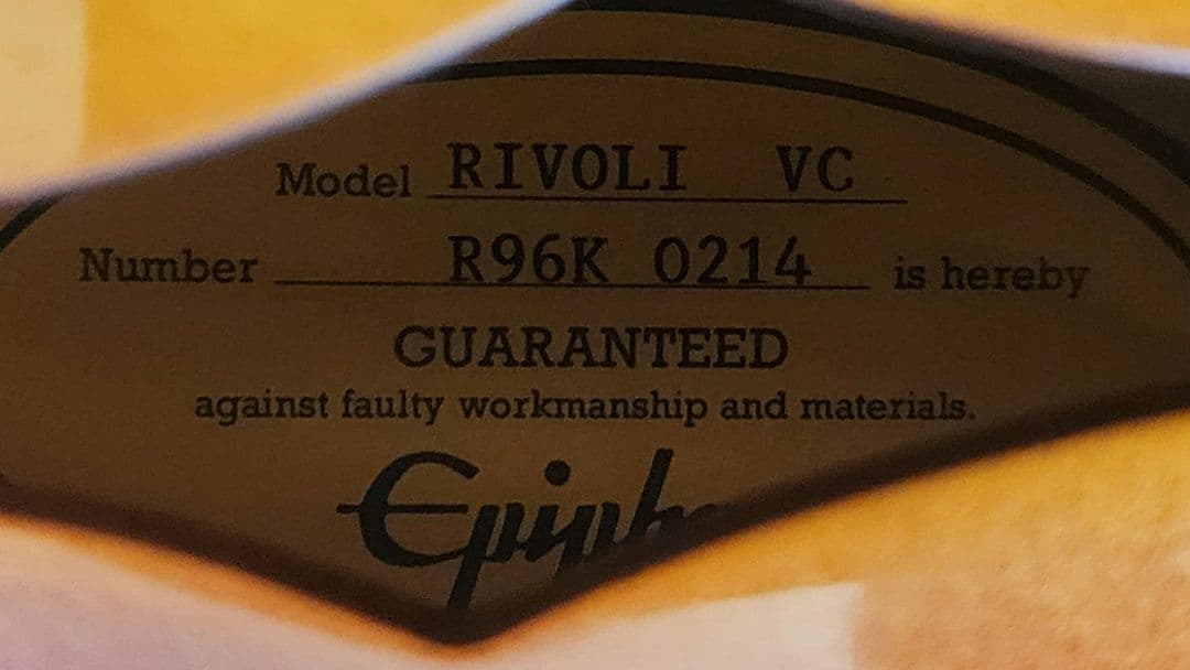 Epiphone Rivoli VC セミアコベース ハードケース付き