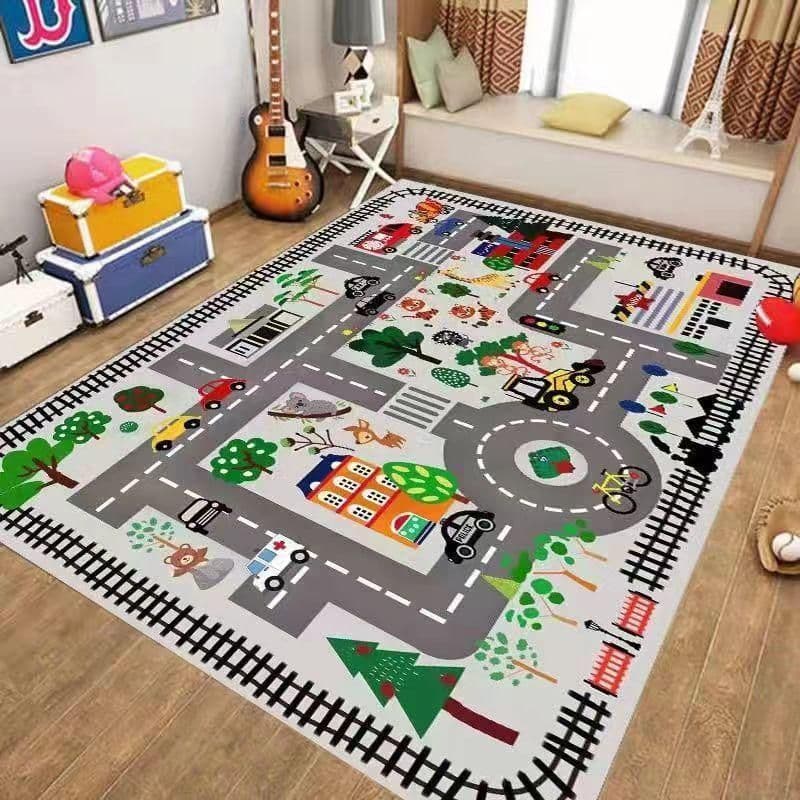 子供ゲームパッド 遊びマット 道路交通 数字柄 プレイマット 120*160
