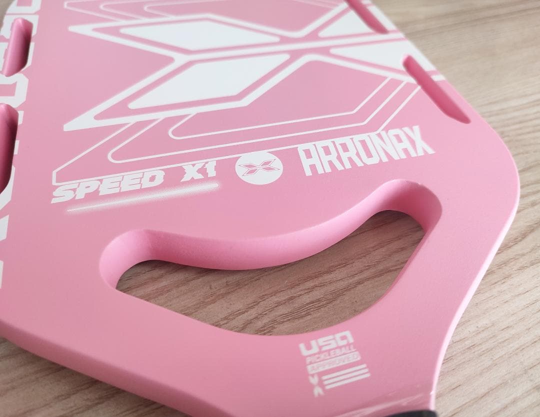ARRONAX SPEED X1 ピックルボール パドル エッジレス ピンク 白