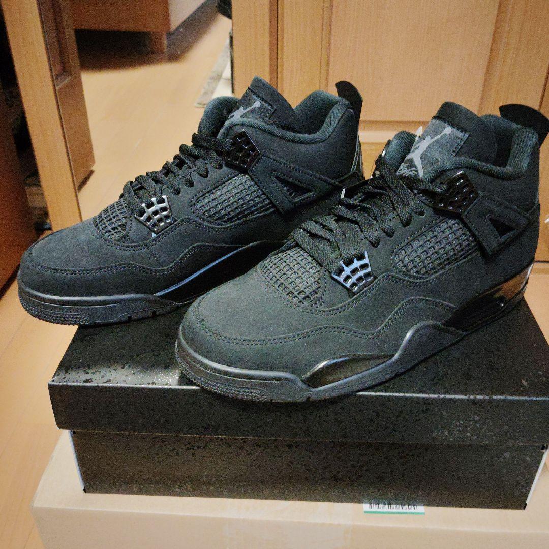 シューズ(男性用) Nike AirJordan4 Retro BlackCat(2025)28cm
