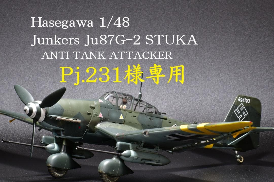 PJ.231 　ハセガワ1/48 Ju87G-2 STUKA 完成品