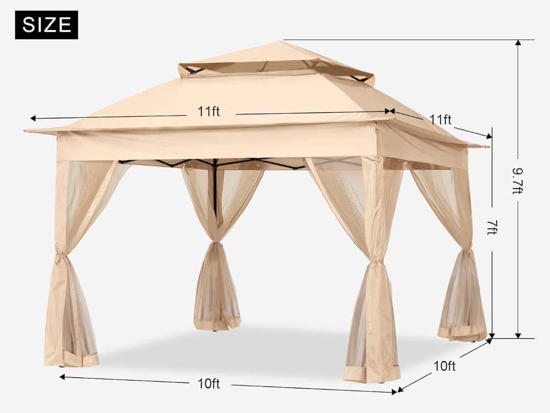 マスターキャノピー（MASTERCANOPY）ワンタッチタープテント カーキ