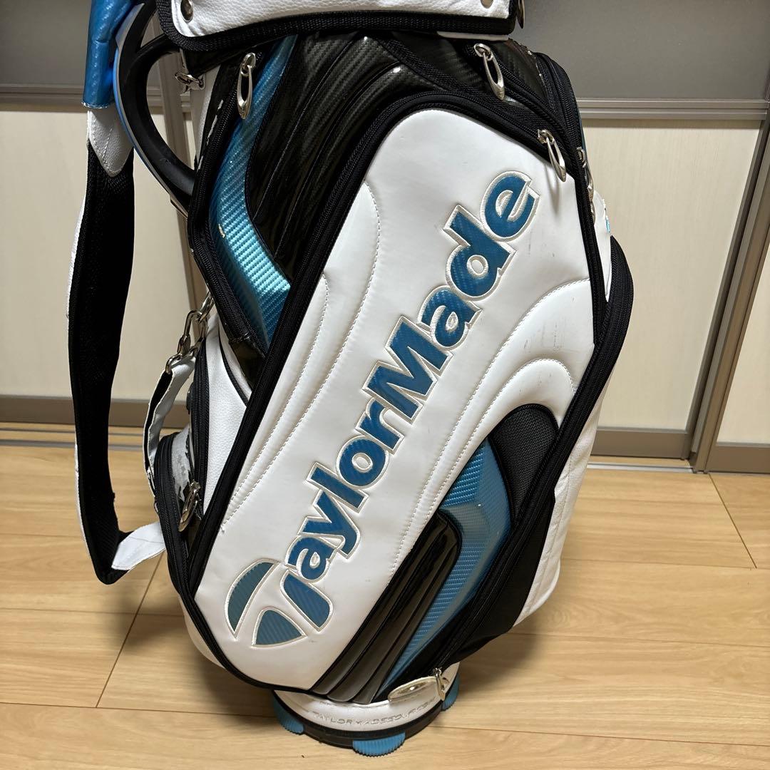 TaylorMade キャディバッグ ブラック×ホワイト×ブルー