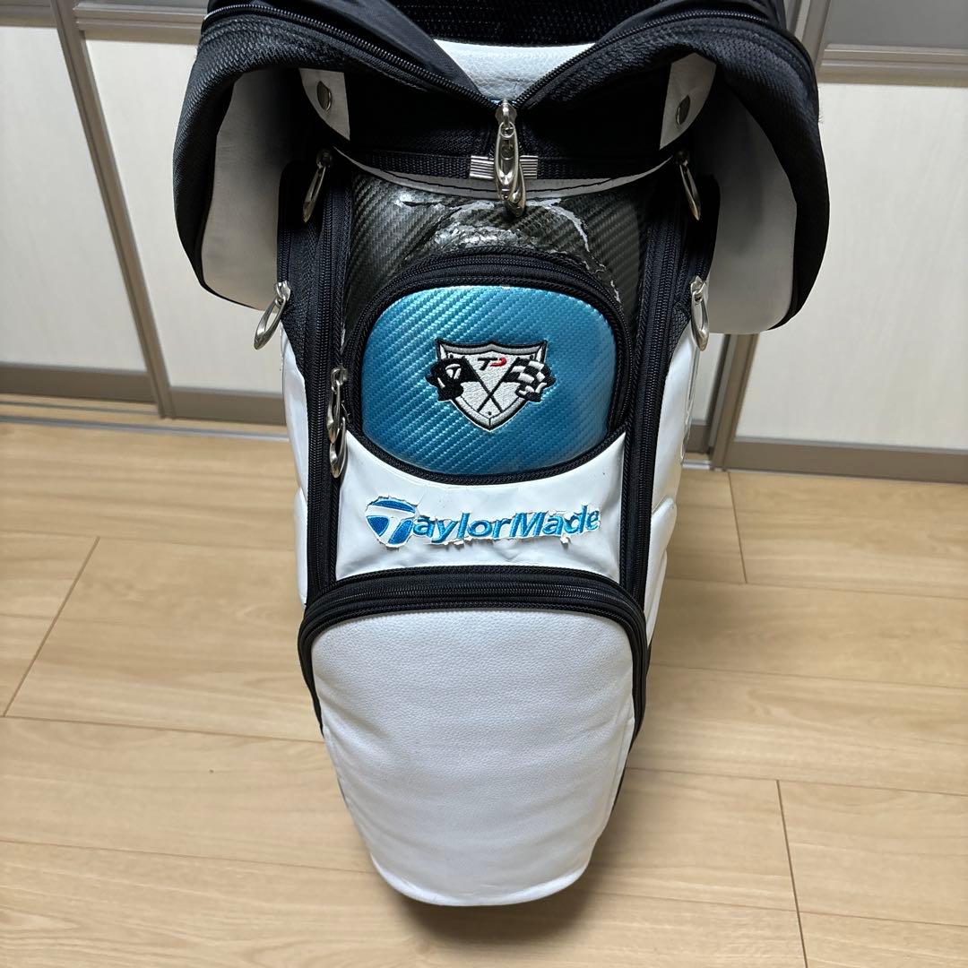 TaylorMade キャディバッグ ブラック×ホワイト×ブルー