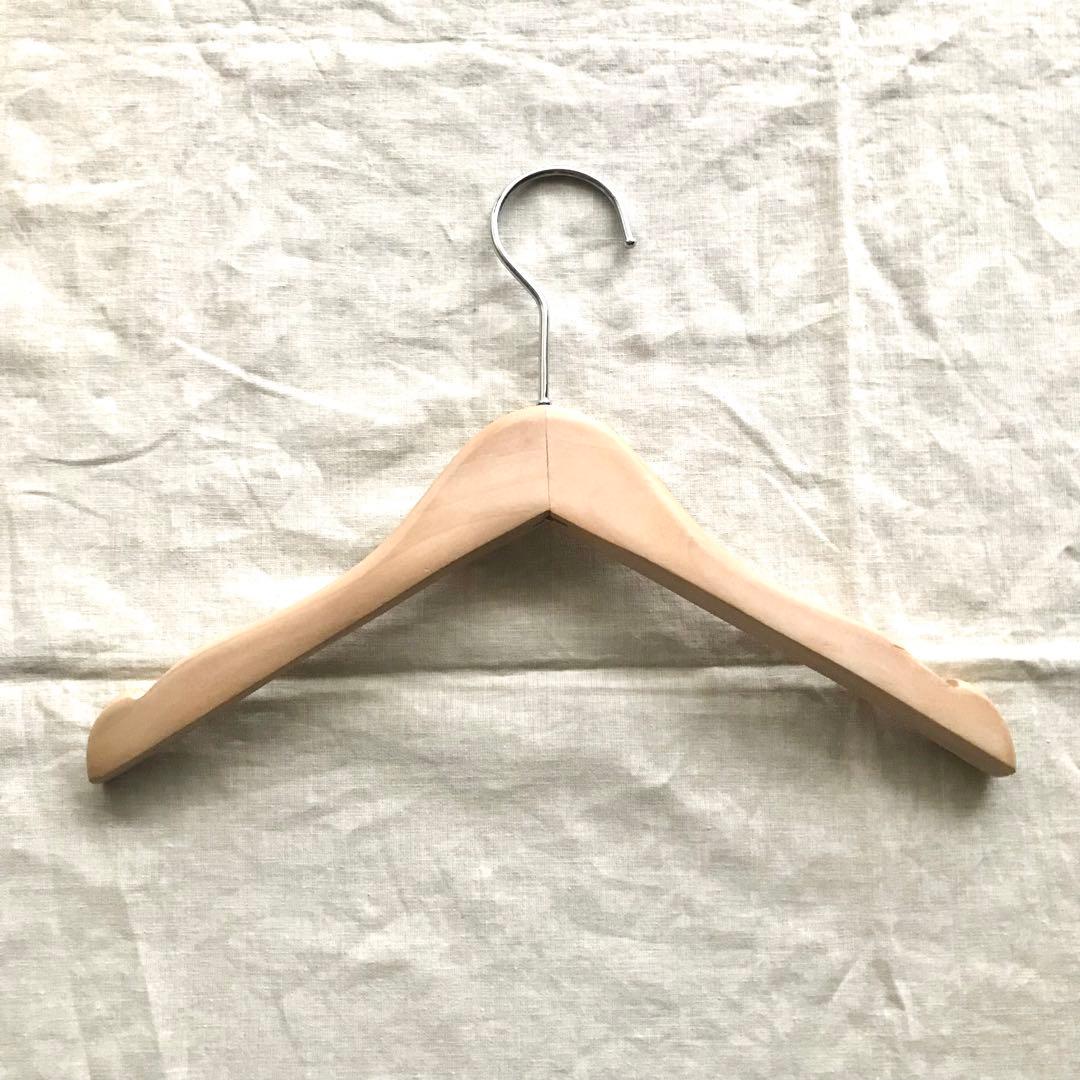 木製ハンガー30本まとめ売り　子供用　キッズ用　ベビー用　ナチュラル　32cm