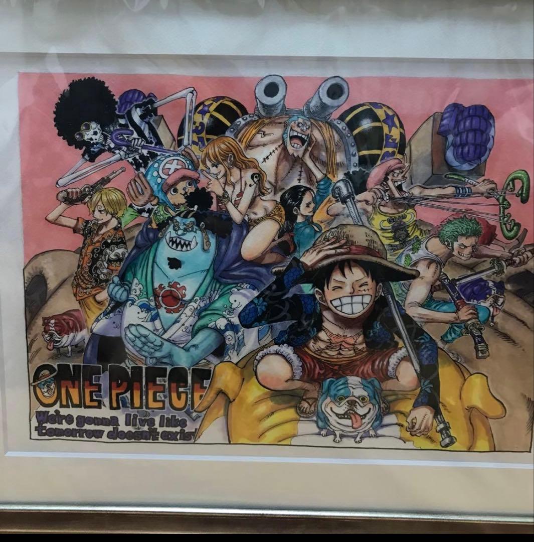 ONE PIECE イラスト 額縁付き　高級複製原画　ジャンプフェスタ限定
