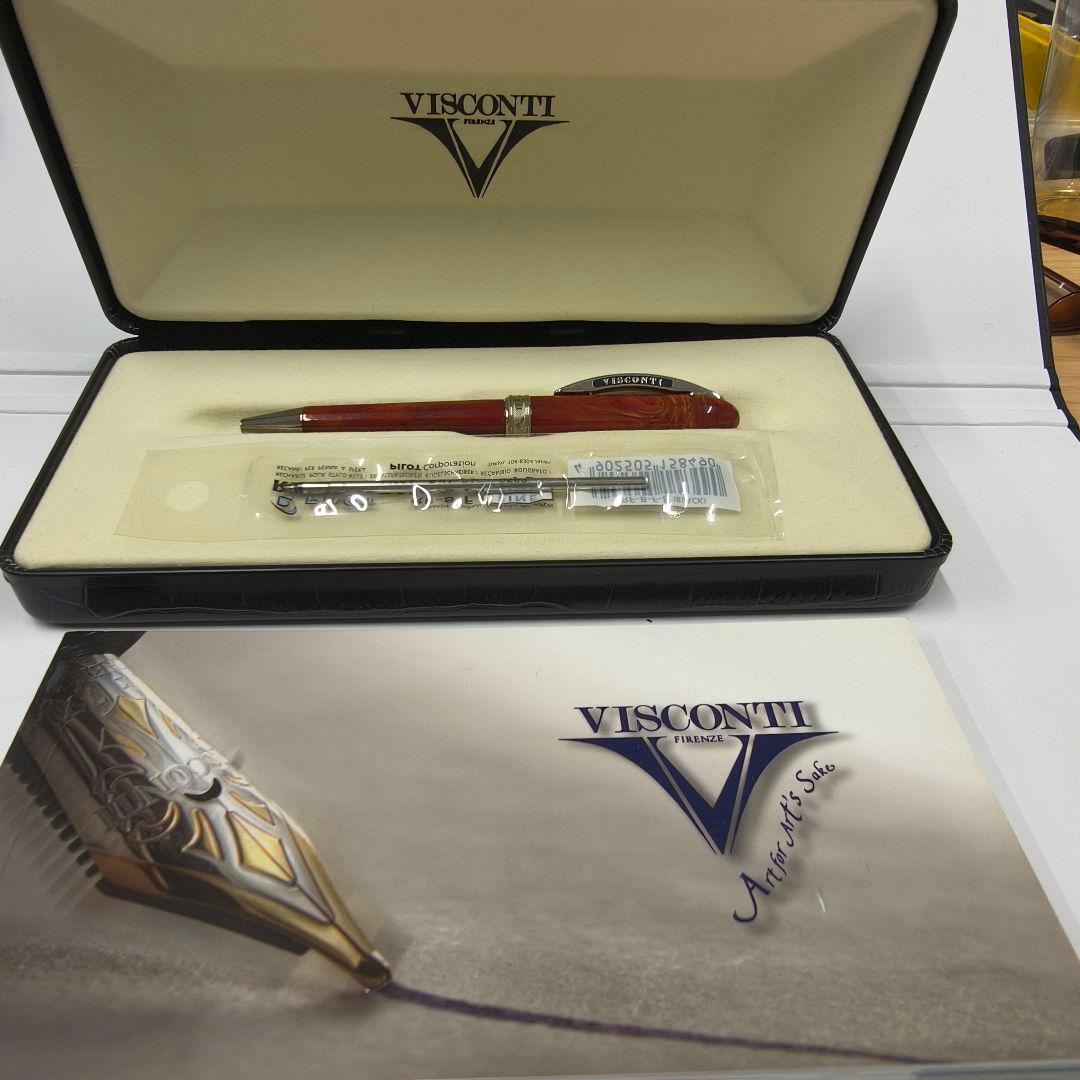 VISCONTI レンブラント ボールペン（ボルドー柄） 本体 専用ケース付き