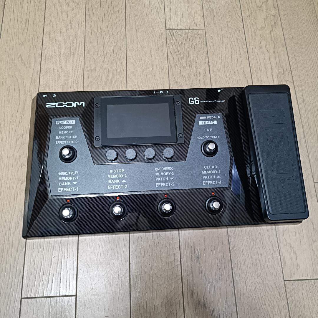 Zoom G6 マルチエフェクター ACアダプタ付 純正箱あり 保護フィルム貼付
