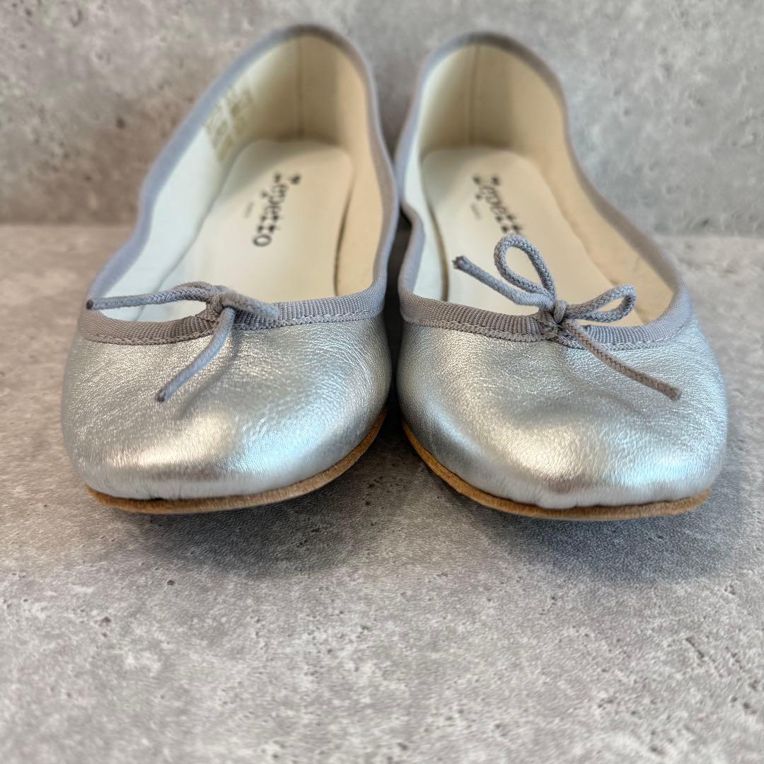 美品✨ Repetto Camille バレエリーナ 36 1/2 シルバー
