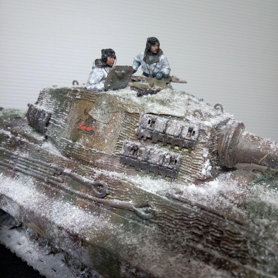 コネコタミヤ　1/35 ドイツ軍　キングタイガー　シュビムワーゲン　完成品
