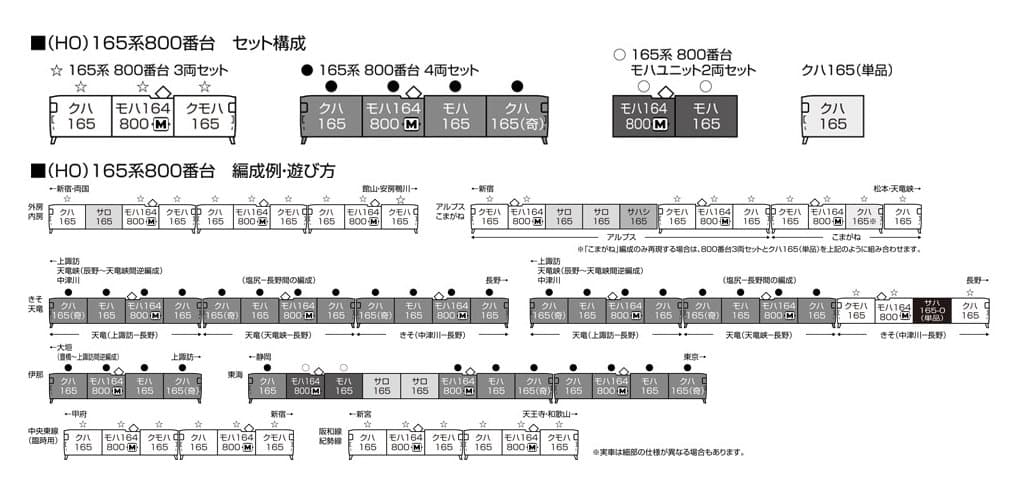 KATO HO 3-528 165系800番台 4両セット
