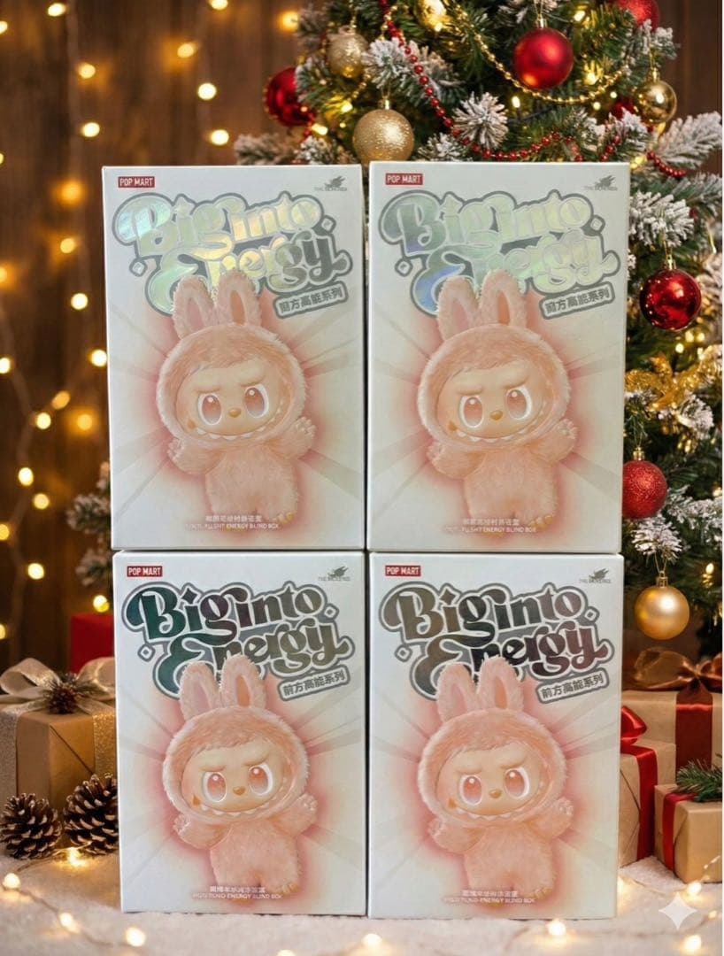 ⭐️【正規品】4ピース ラブブ ポップマート ぬいぐるみ LABUBU エナジー