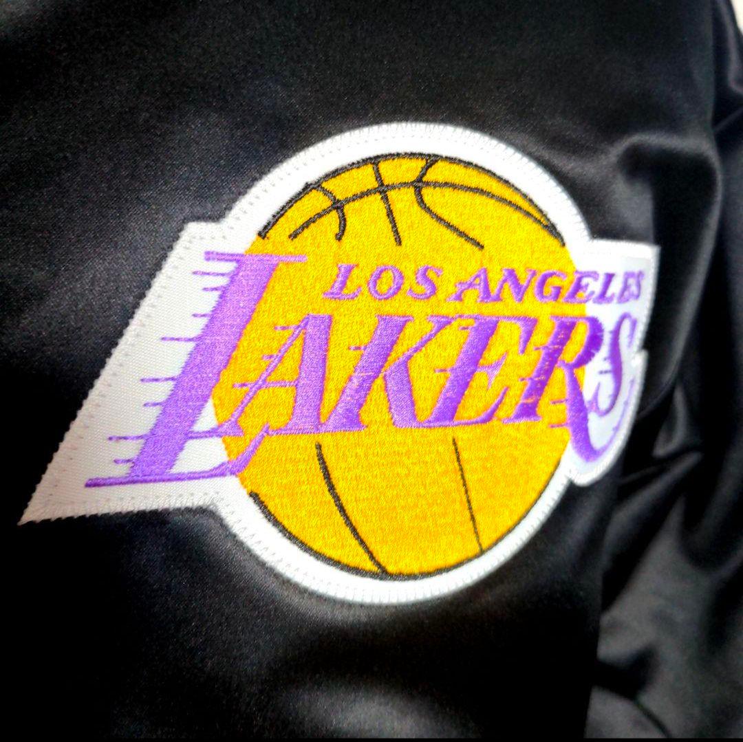 cq37 美品 NBA LAKERS スタジャン 黒 メンズ3Lサイズ相当