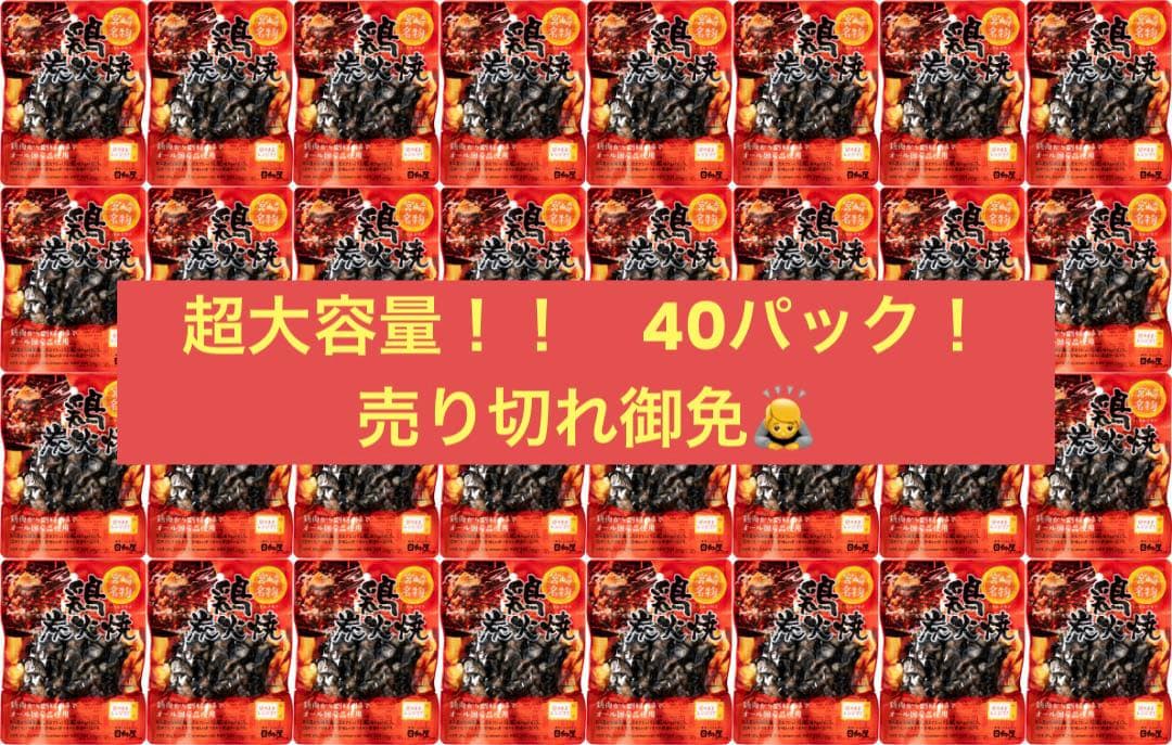 国産親鶏　宮崎名物　鶏炭火焼　4㎏（100g×40袋）　おつまみ　酒のつまみ　肴