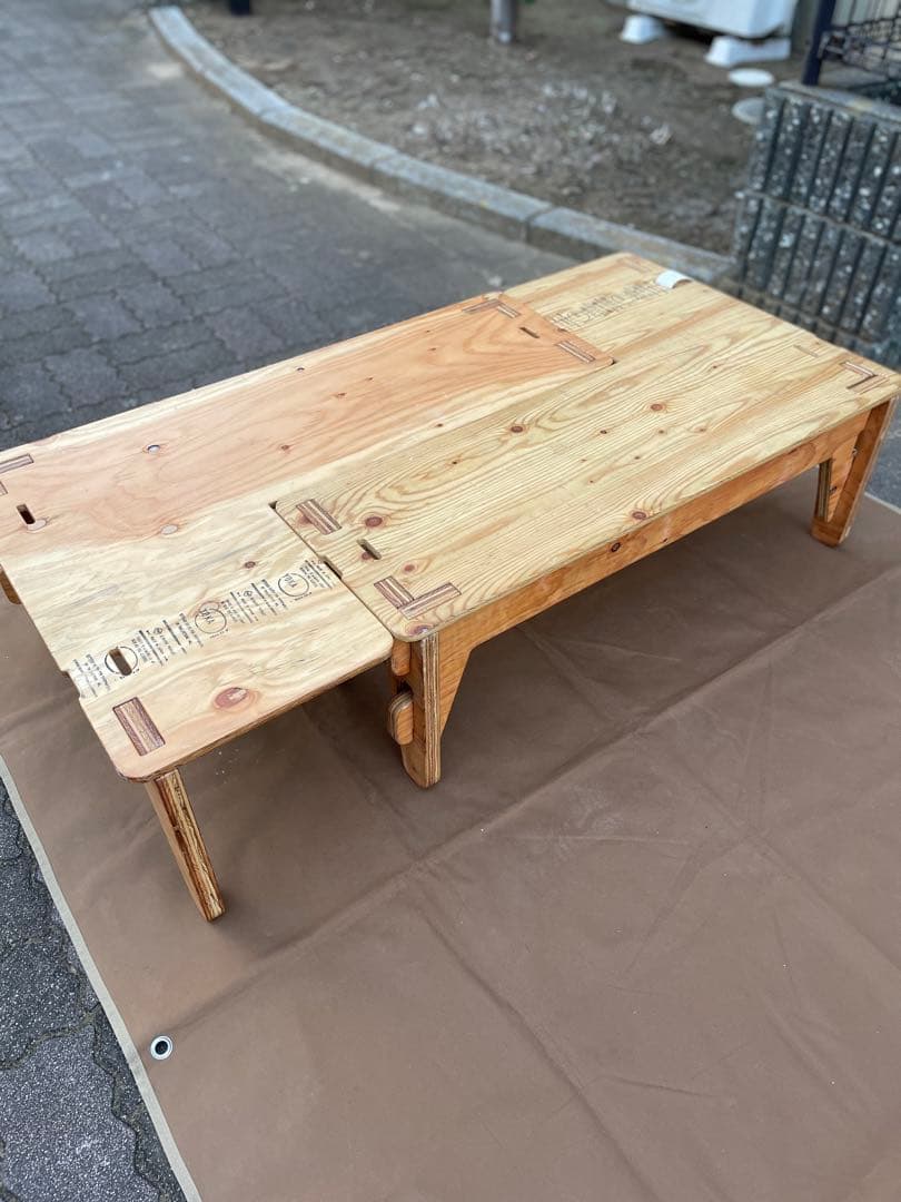 【値下げ美品】YOKA(ヨカ) L-TABLE 2台セット ウッドテーブル