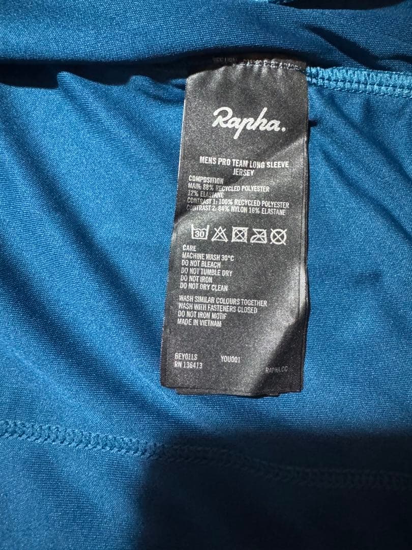 【試着のみ】Rapha メンズプロチームロングスリーブライトウェイトジャージ S