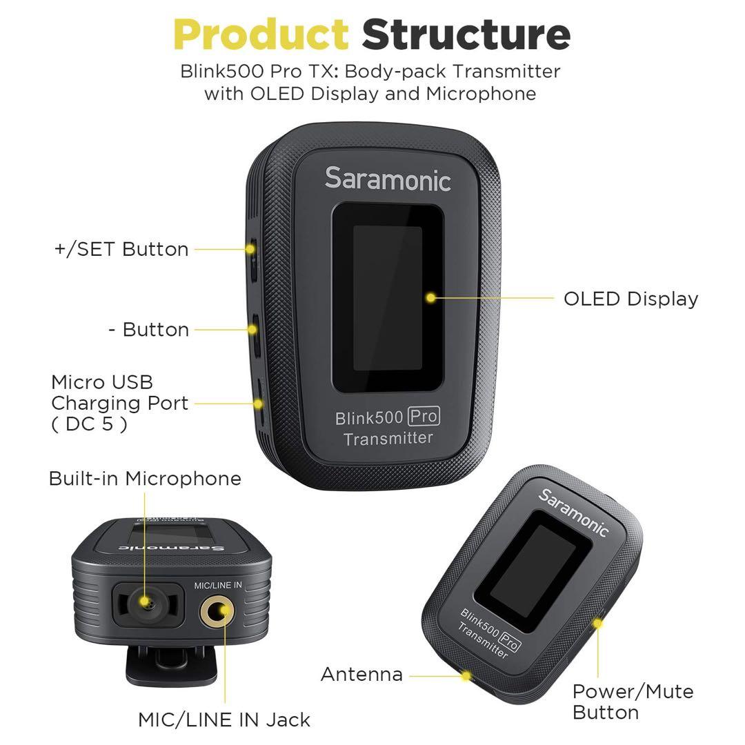 Saramonic ワイヤレスマイク　ピンマイク　取材　自撮り